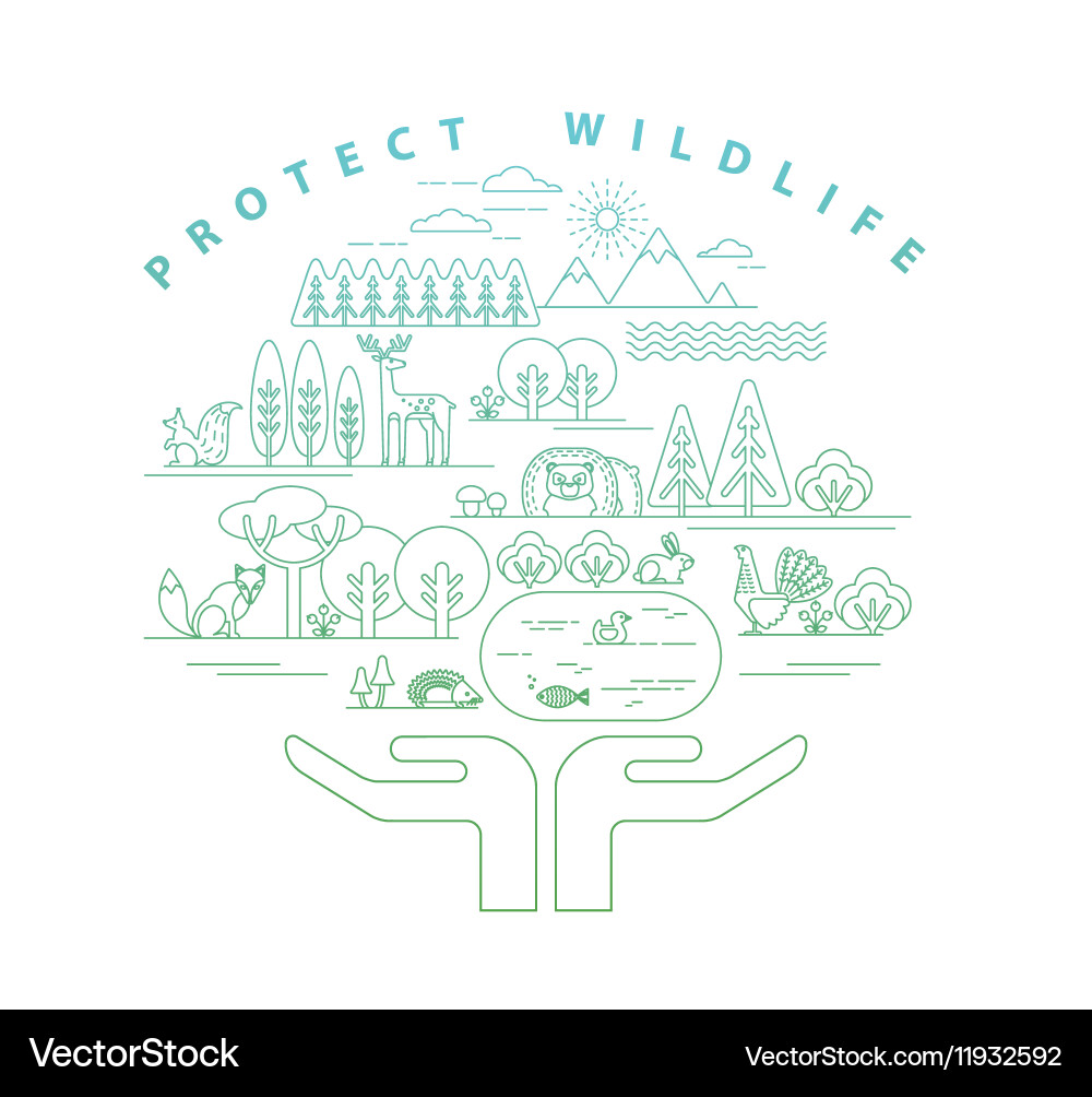 Wildlife Protection Royalty Free Vector Image - VectorStock