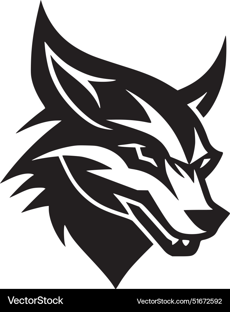 Wolf - black and white isolated icon Royalty Free Vector