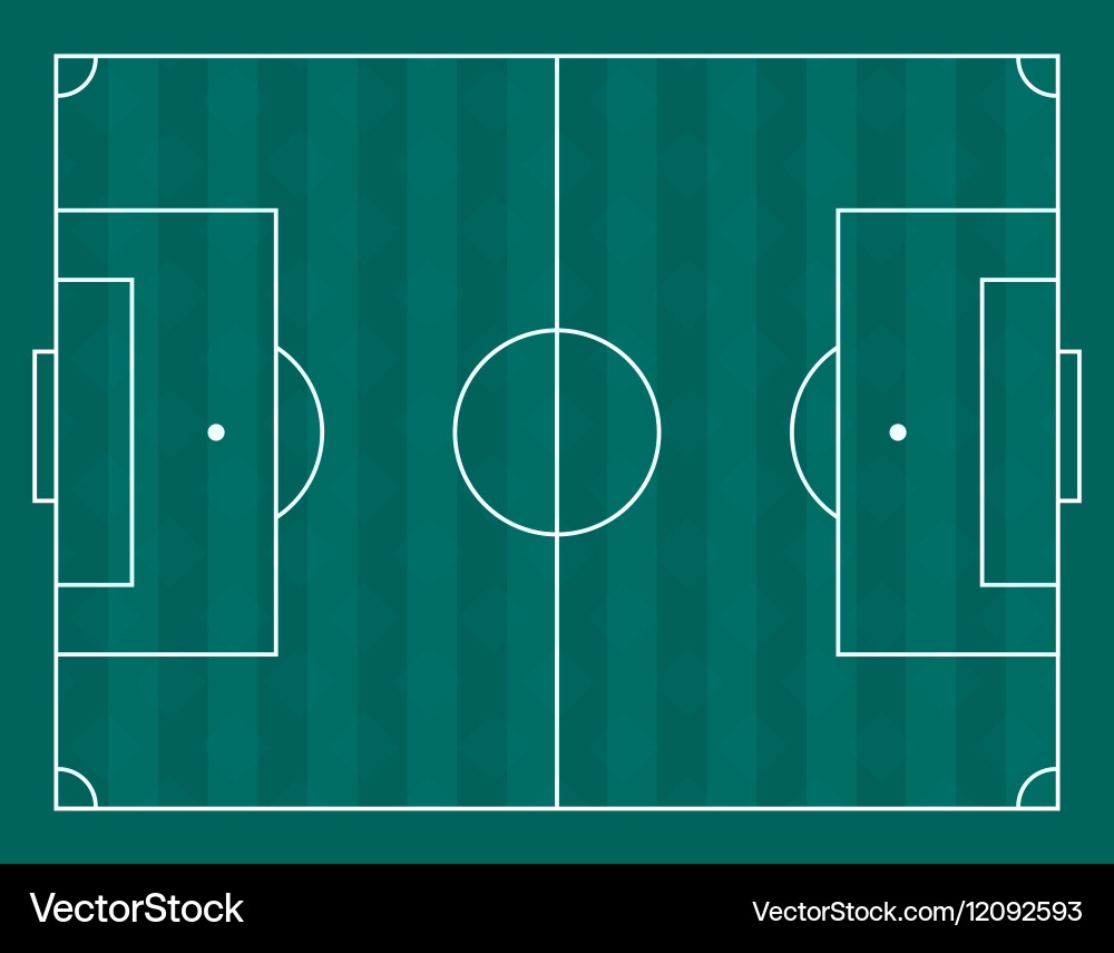 Ein Fußballfeld Lizenzfreies Vektorbild - VectorStock