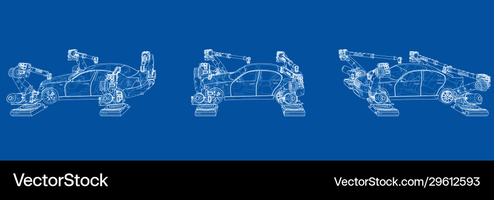 Assembly motor vehicle Royalty Free Vector Image