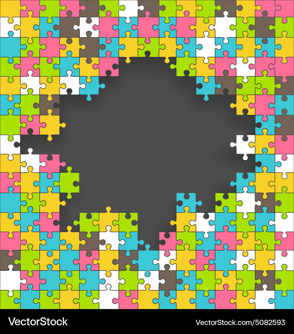 Bright jigsaw puzzle background Royalty Free Vector Image