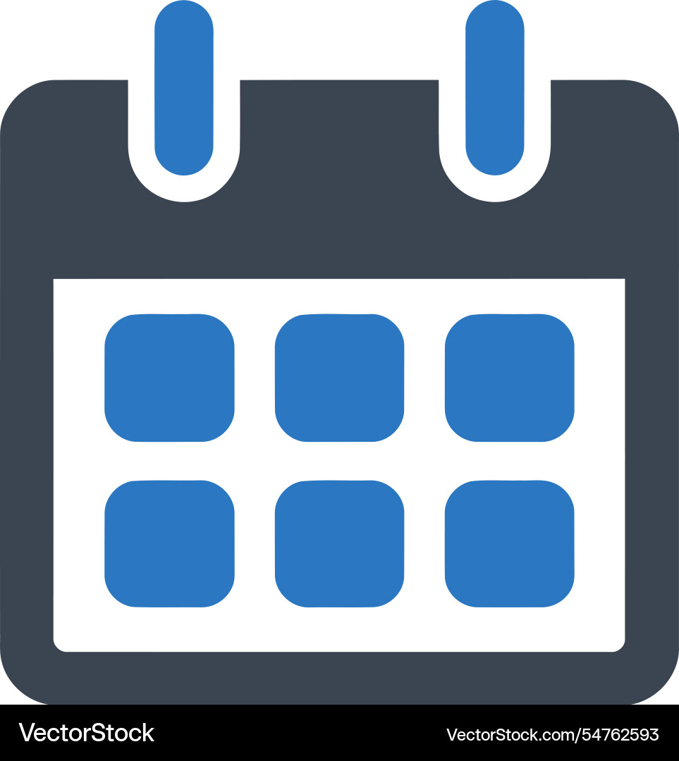 Calendar grid icon Royalty Free Vector Image - VectorStock