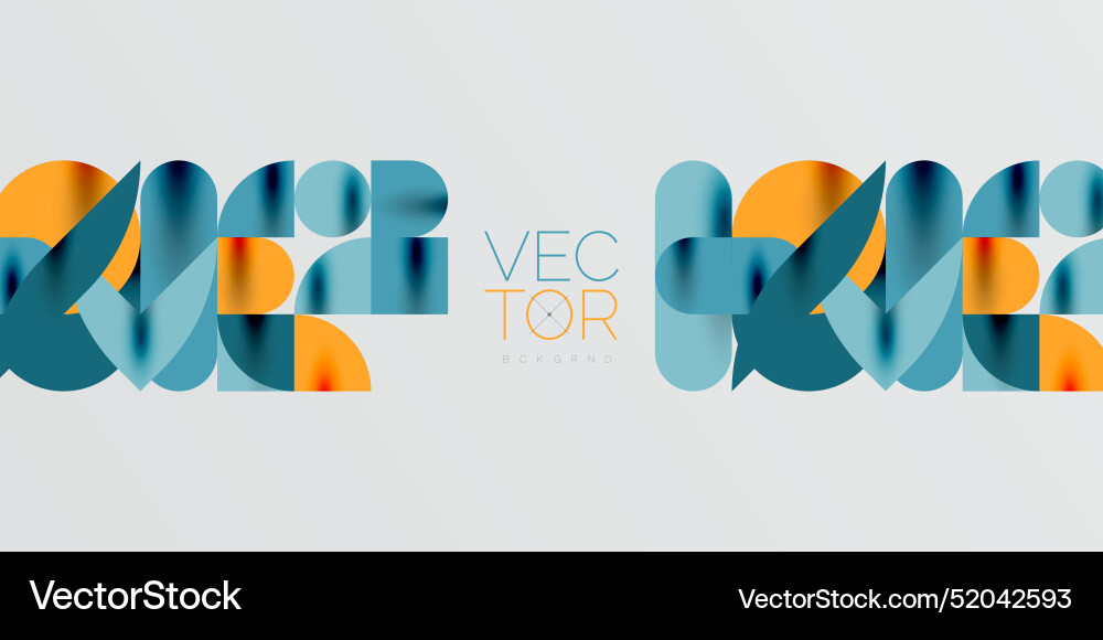 Circles semi squares and round shapes Royalty Free Vector