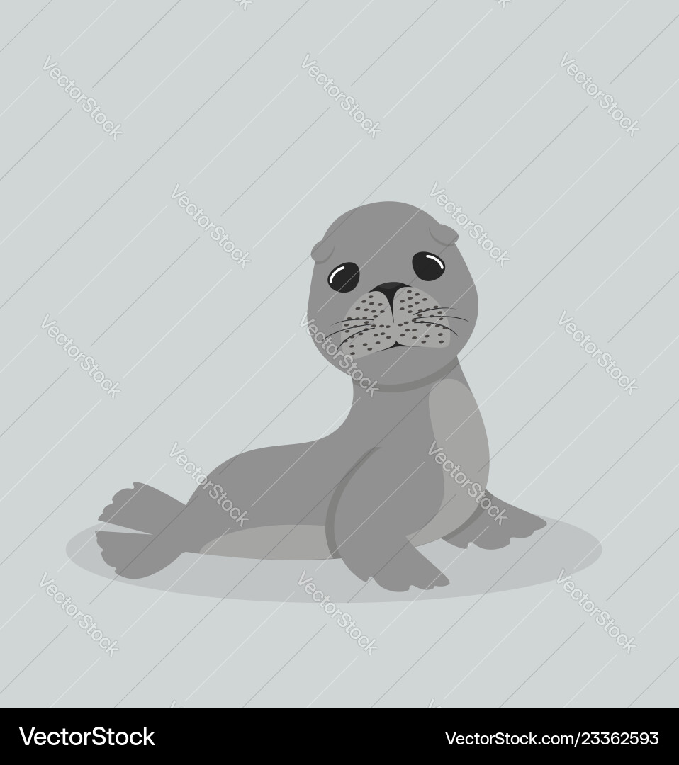 Cute sea lion cartoon Royalty Free Vector Image