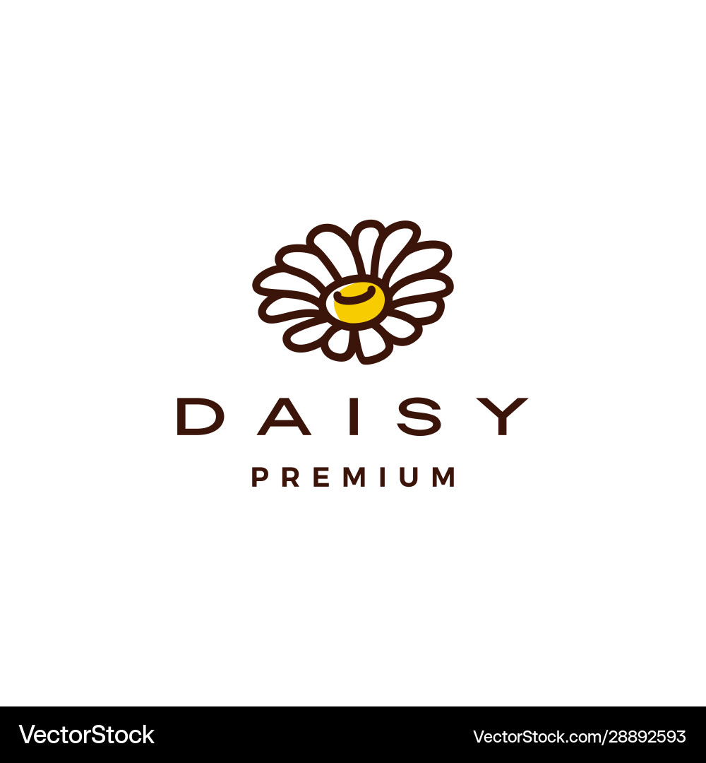 Daisy flower logo icon Royalty Free Vector Image