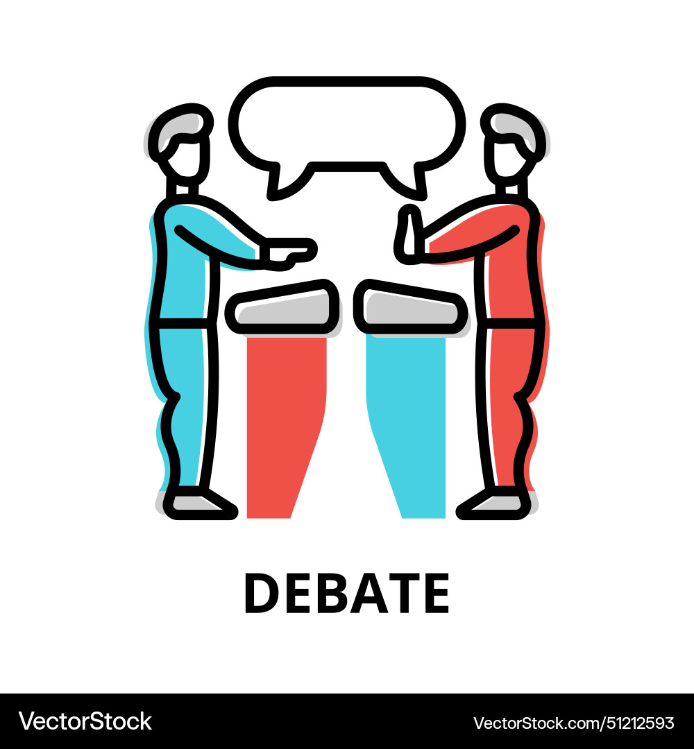 Debate icon concept politics collection Royalty Free Vector