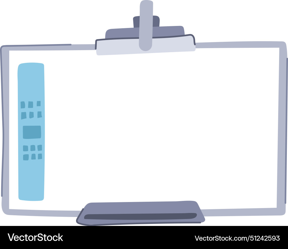 Digital electronic whiteboard cartoon Royalty Free Vector