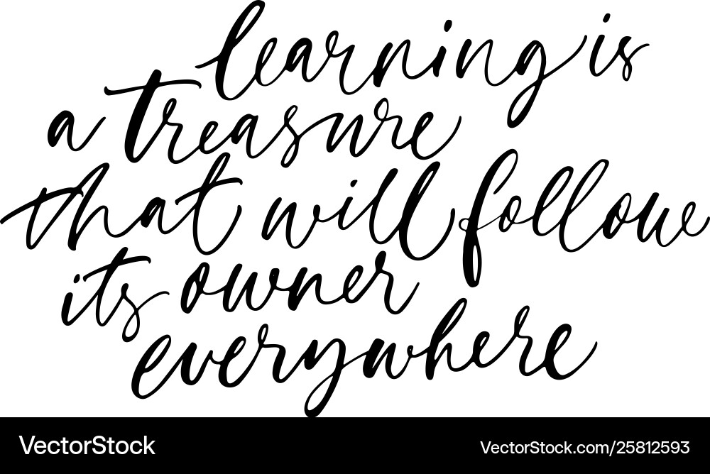 Motivational quote ink pen calligraphy Royalty Free Vector