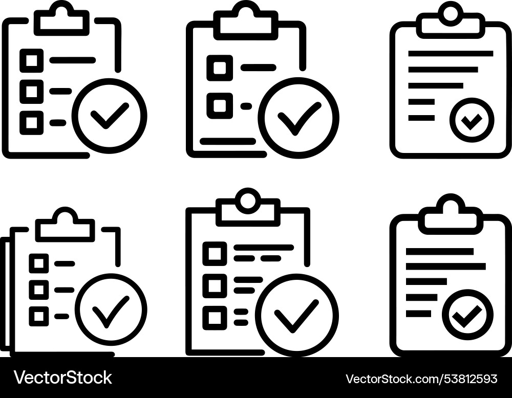 Order confirmation icon set Royalty Free Vector Image