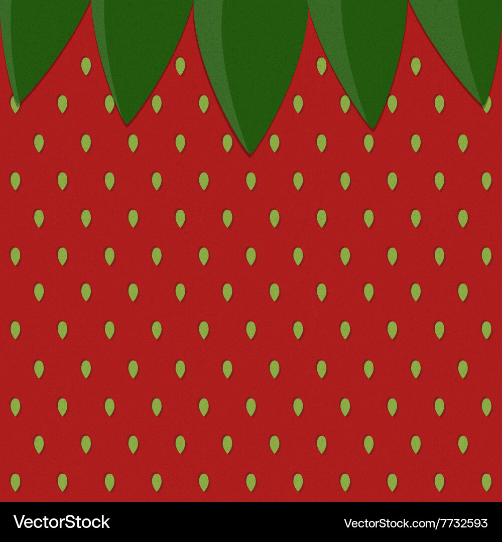 Strawberry surface pattern with leaf Royalty Free Vector