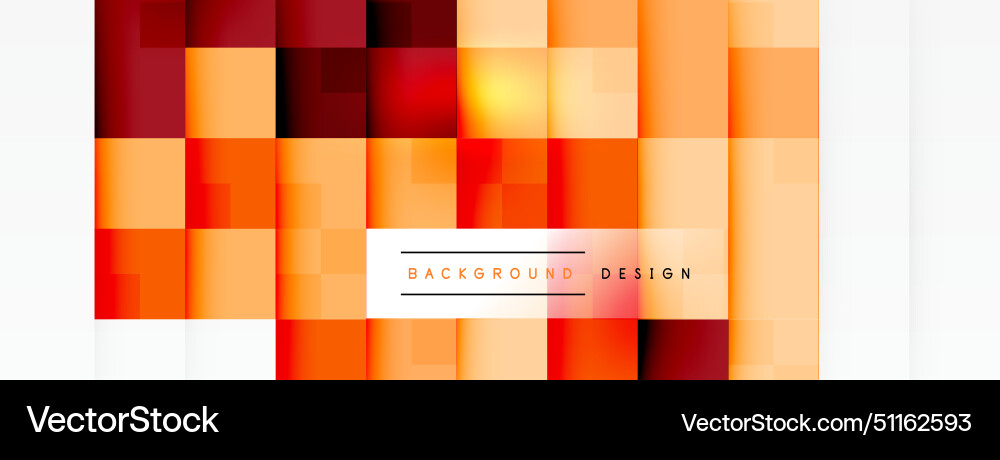 Vibrant square pattern in orange amber red Vector Image