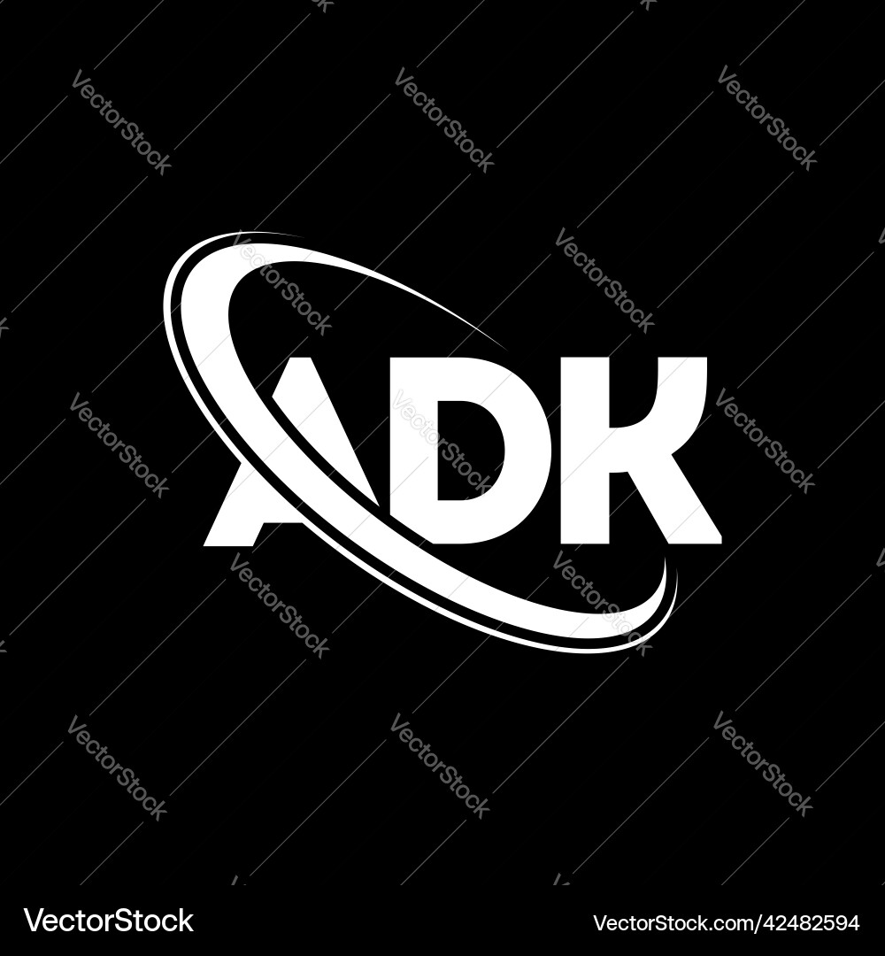 Adk logo letter design Royalty Free Vector Image