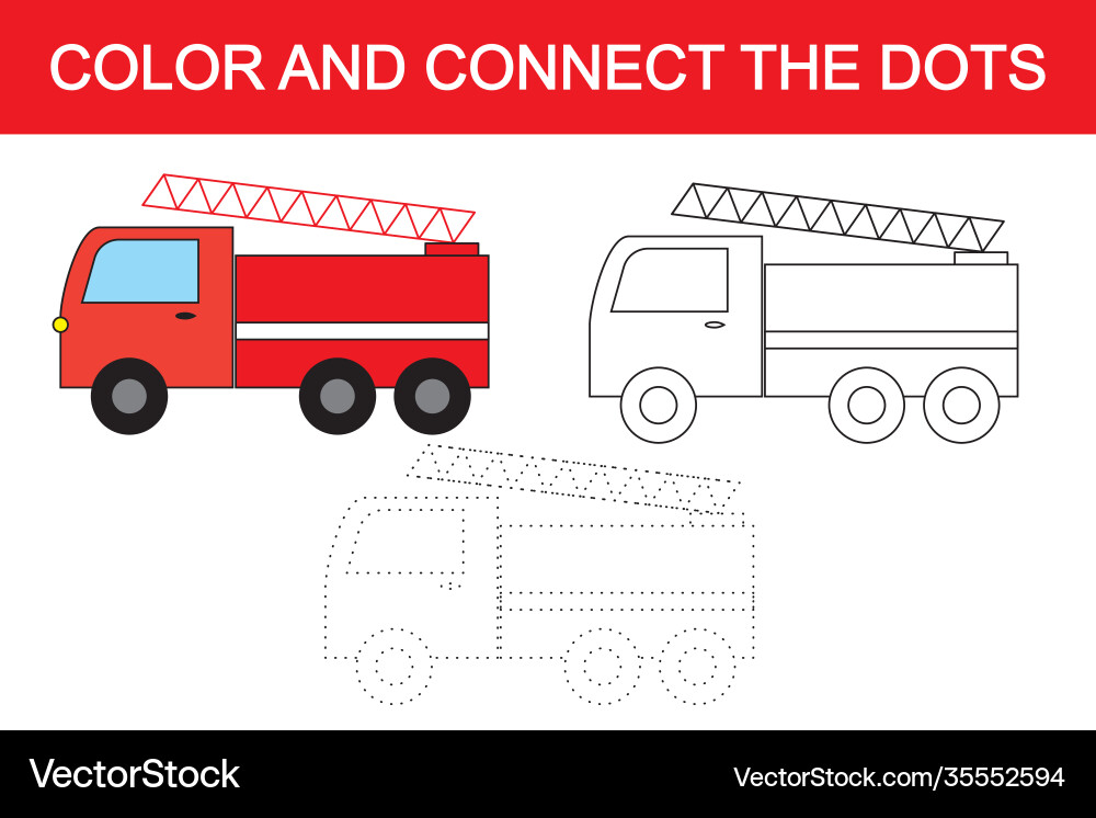 Cartoon fire escape transport dot Royalty Free Vector Image