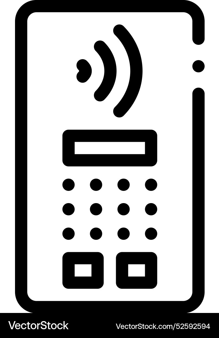 Contactless icon thin linear style design Vector Image