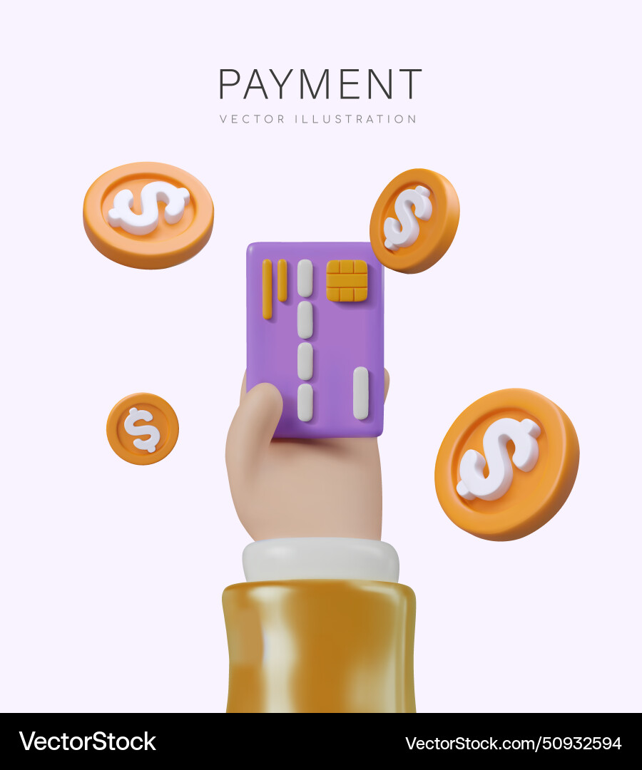 Creative payment concept cash back realistic Vector Image