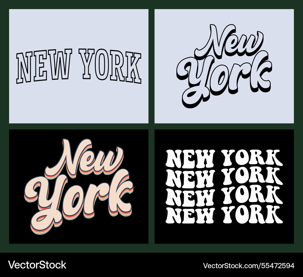 New york text t shirt design Royalty Free Vector Image
