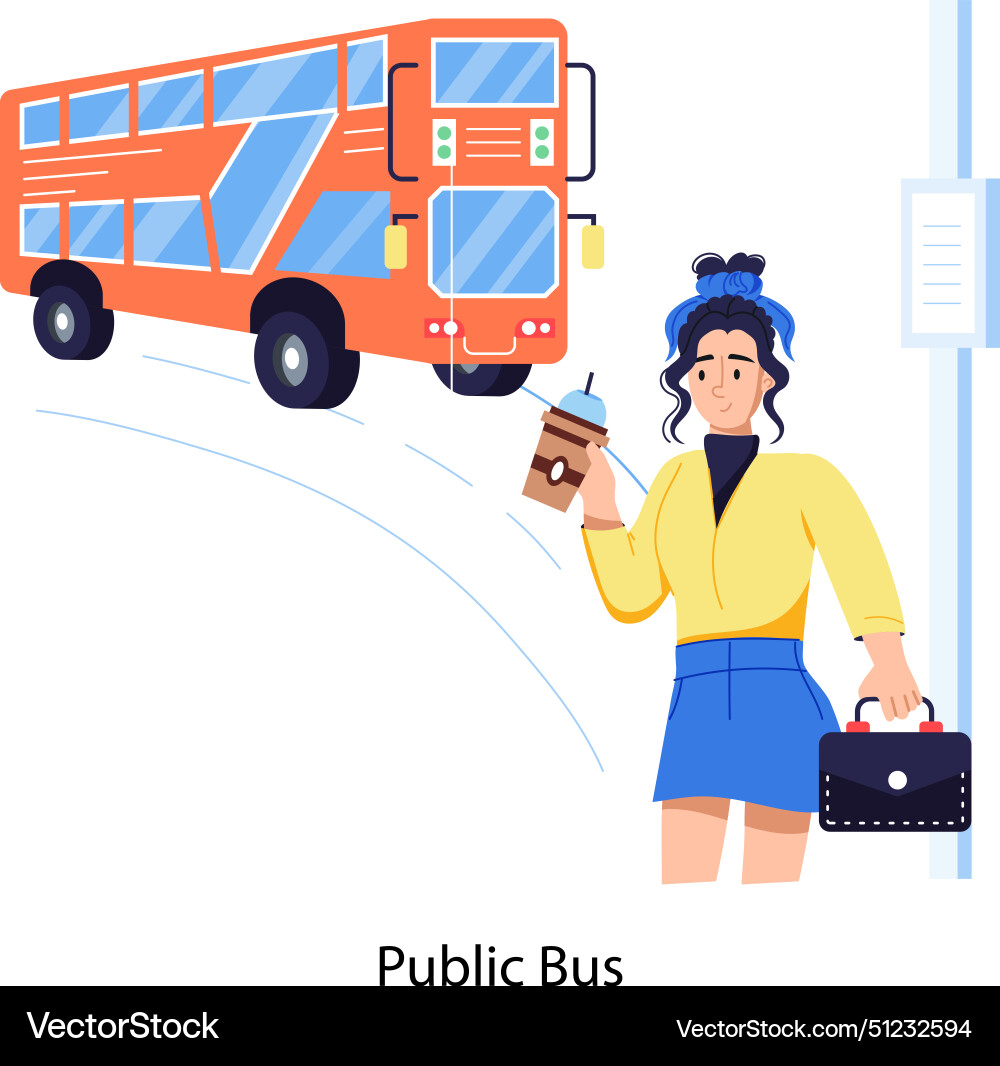 Public bus Royalty Free Vector Image - VectorStock