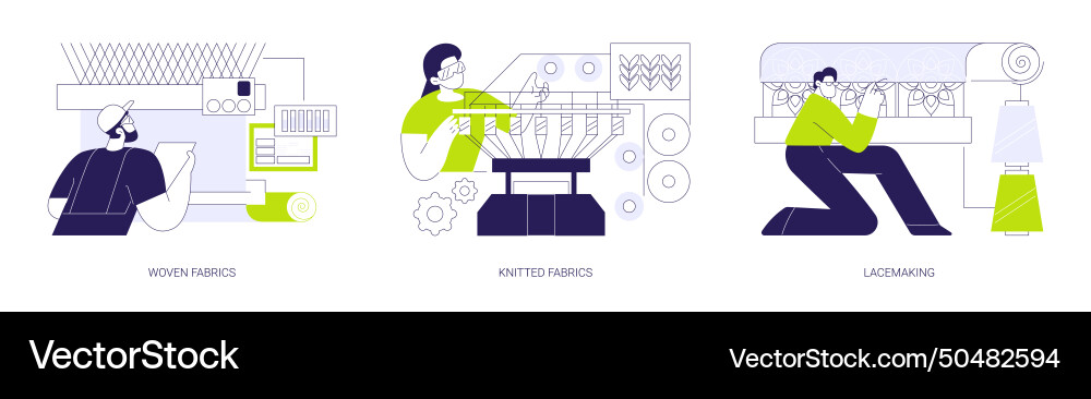 Textile manufacturing abstract concept Royalty Free Vector