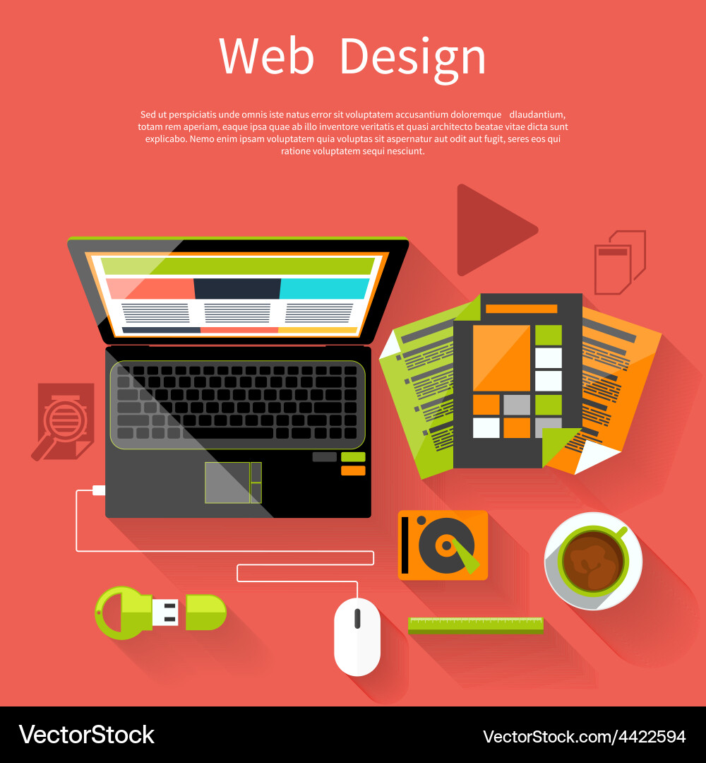 Web design program for and architecture Royalty Free Vector