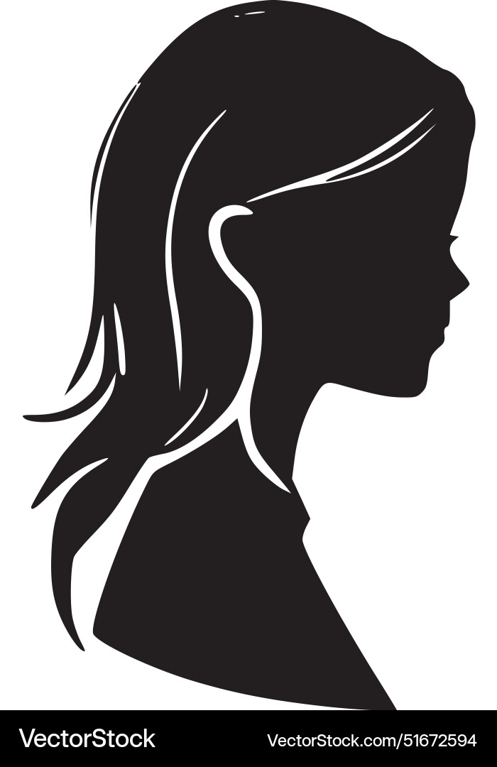 Woman - black and white Royalty Free Vector Image