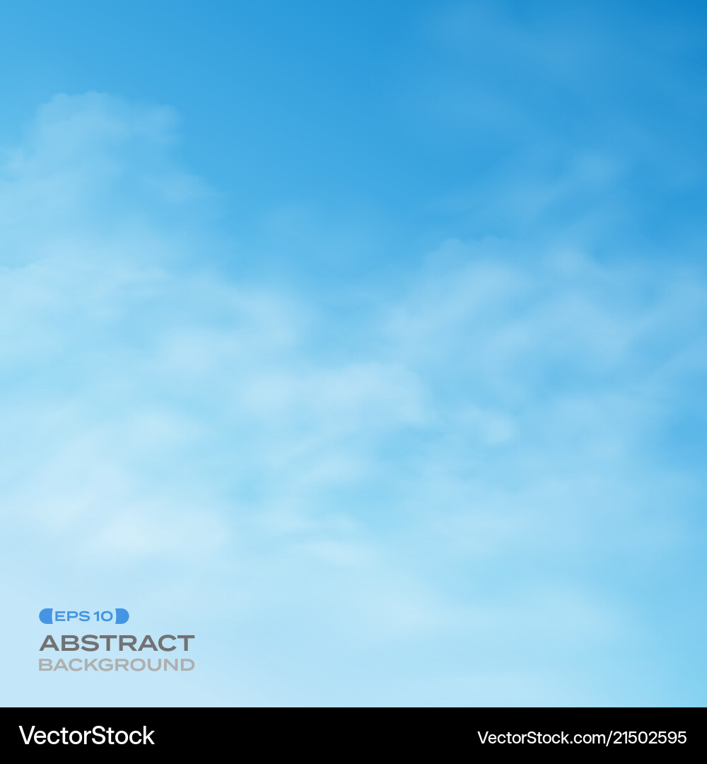 Abstract of blue sky with clouds background Vector Image