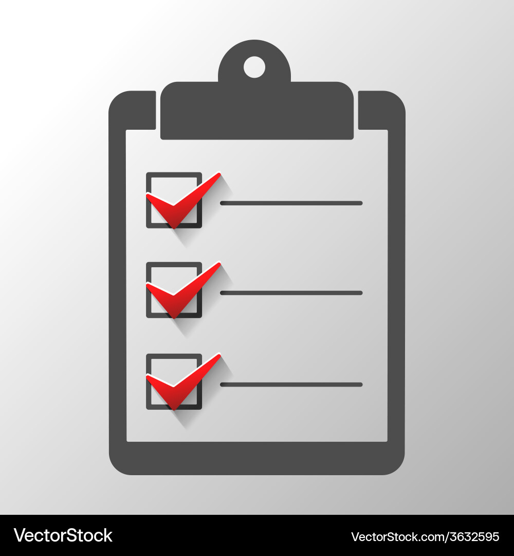 Prüfliste Lizenzfreies Vektorbild - VectorStock