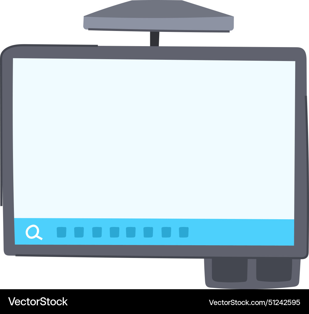 Computer electronic whiteboard cartoon Royalty Free Vector