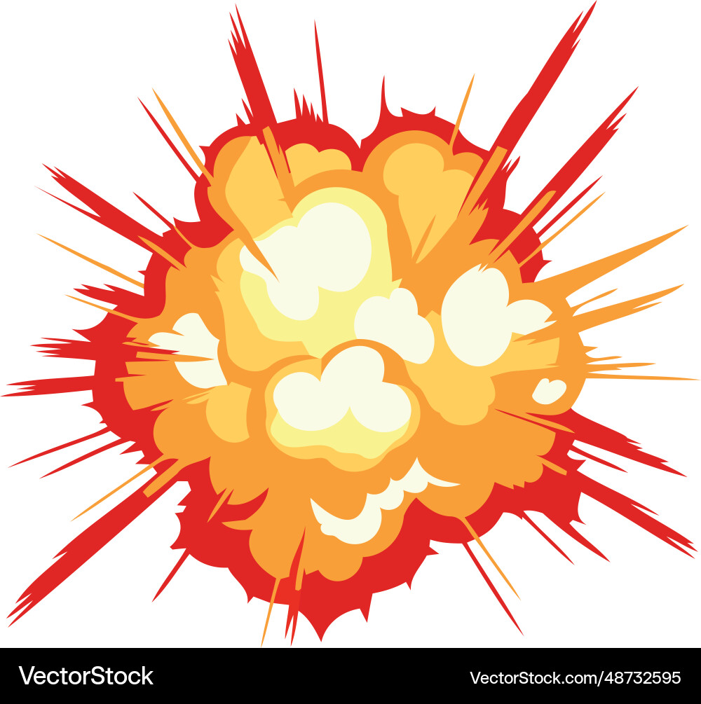 Explosion effect fireball Royalty Free Vector Image