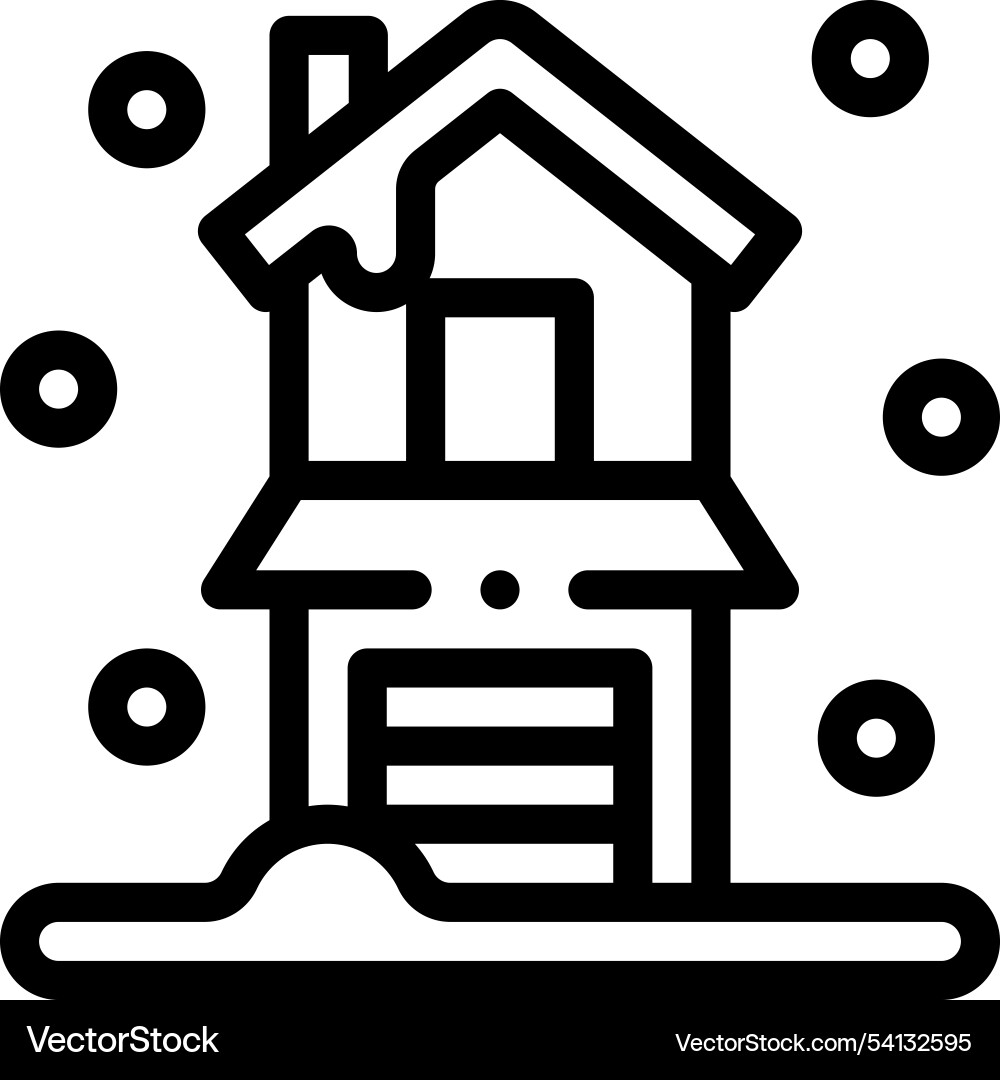 House icon thin linear style design isolated Vector Image