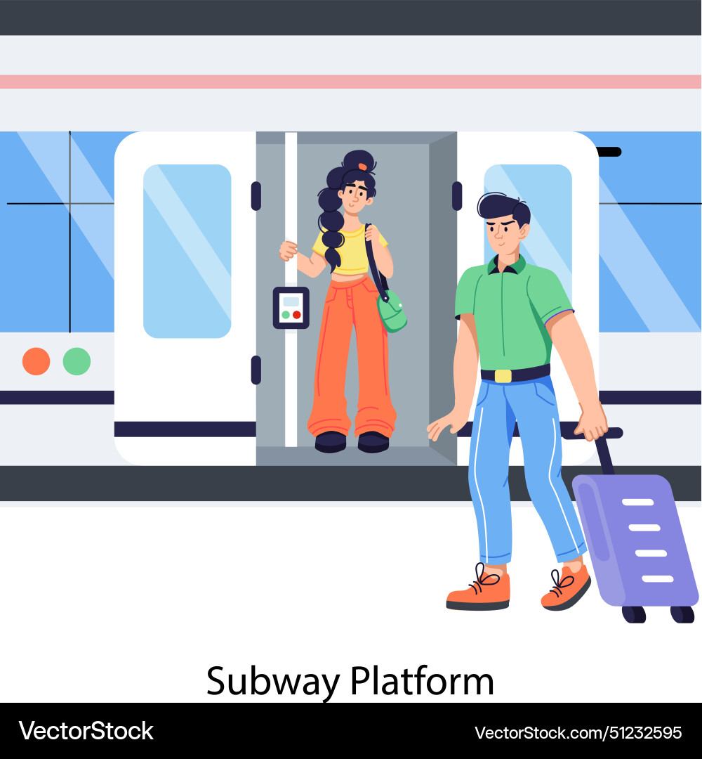 Subway platform Royalty Free Vector Image - VectorStock