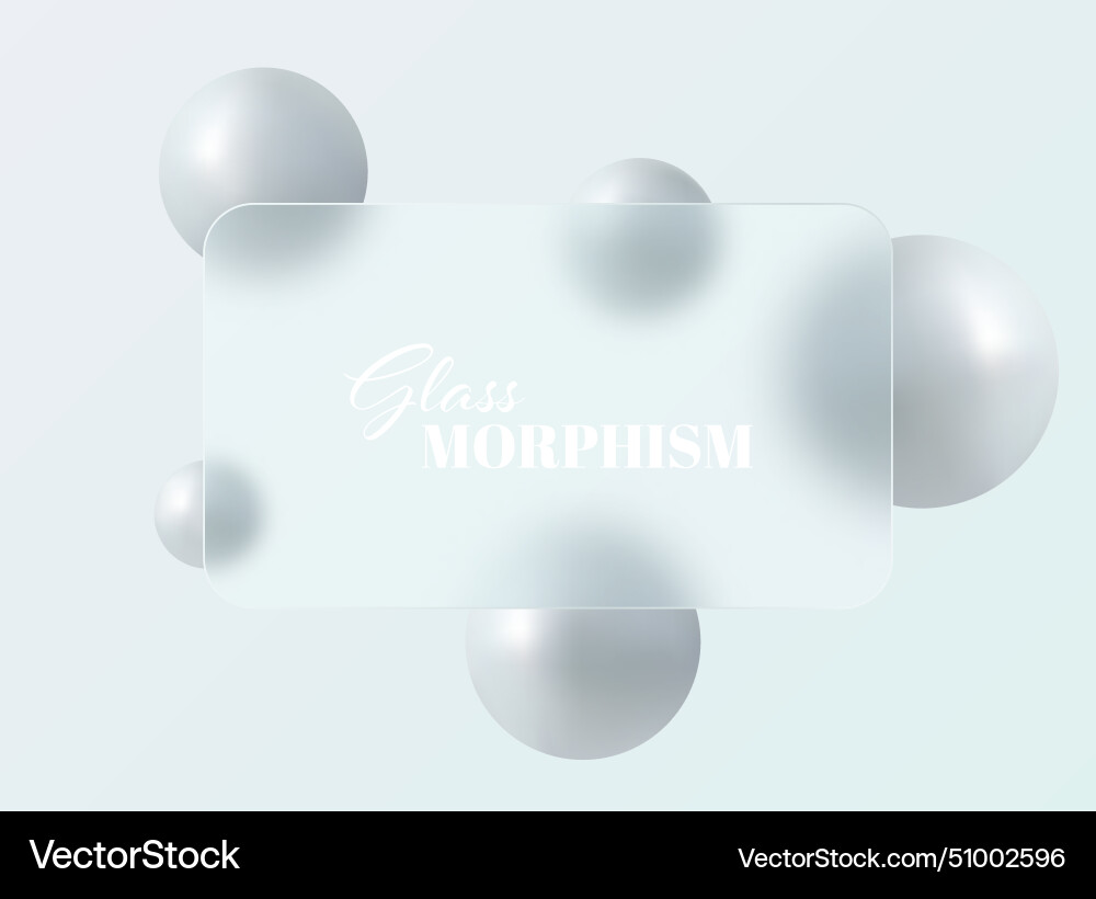 Glass morphism style realistic Royalty Free Vector Image
