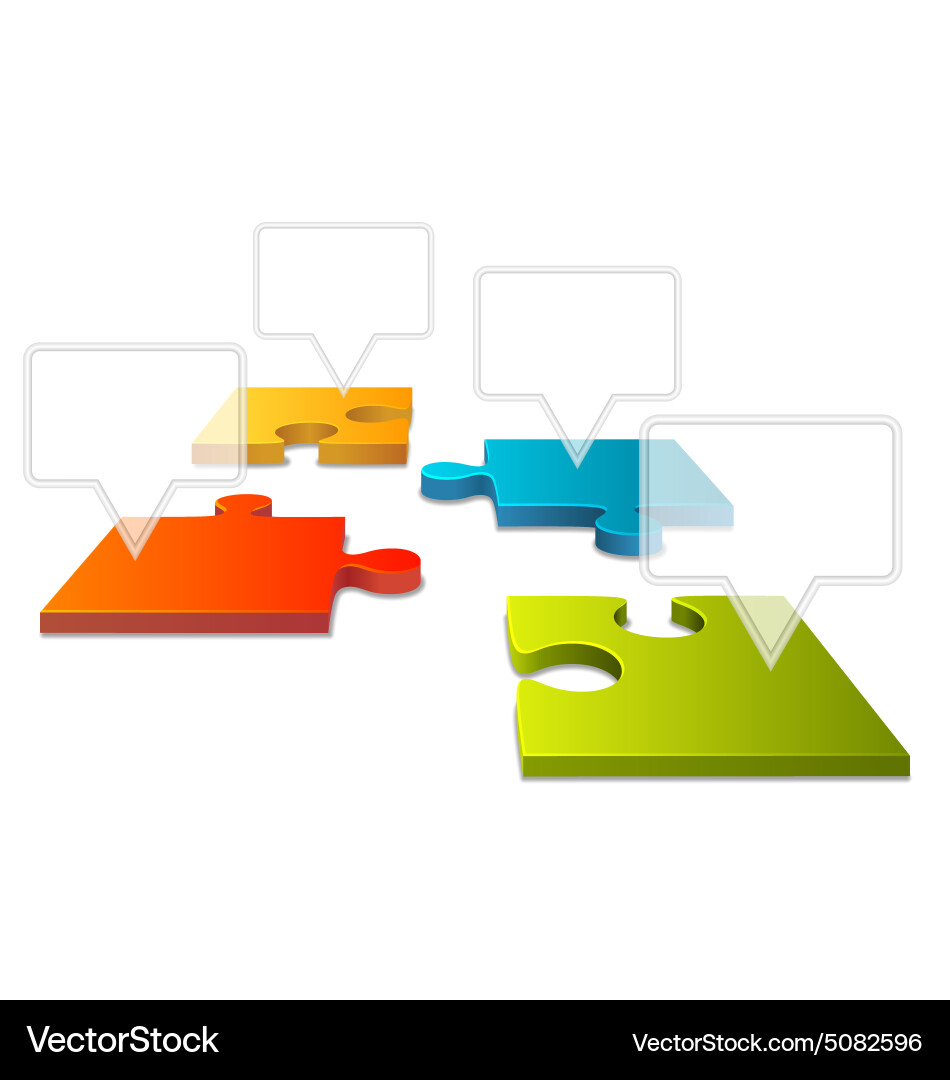 Jigsaw Puzzle Perspective Elements Royalty Free Vector Image