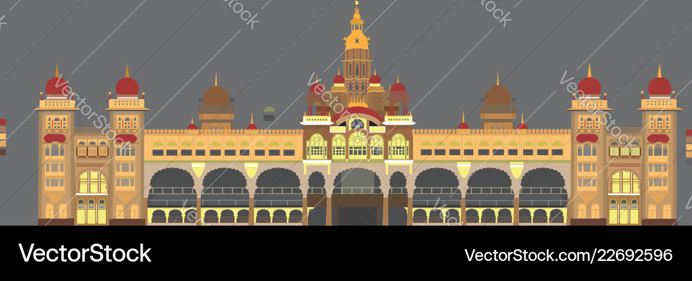 Mysore palace Royalty Free Vector Image - VectorStock