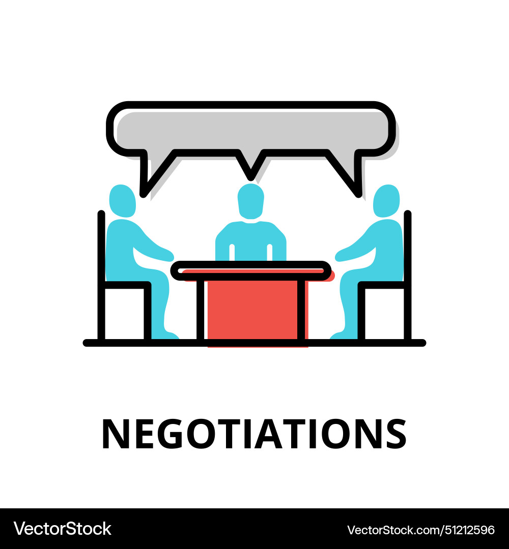 Negotiations icon concept politics collection Vector Image