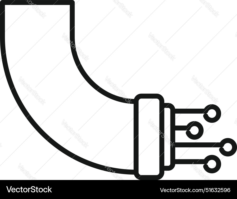 Optic fiber cable making modern connection on Vector Image