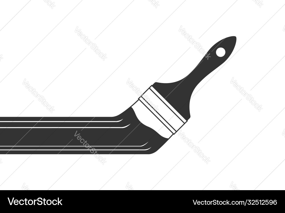 Paintbrush and Paint Royalty Free Vector Image