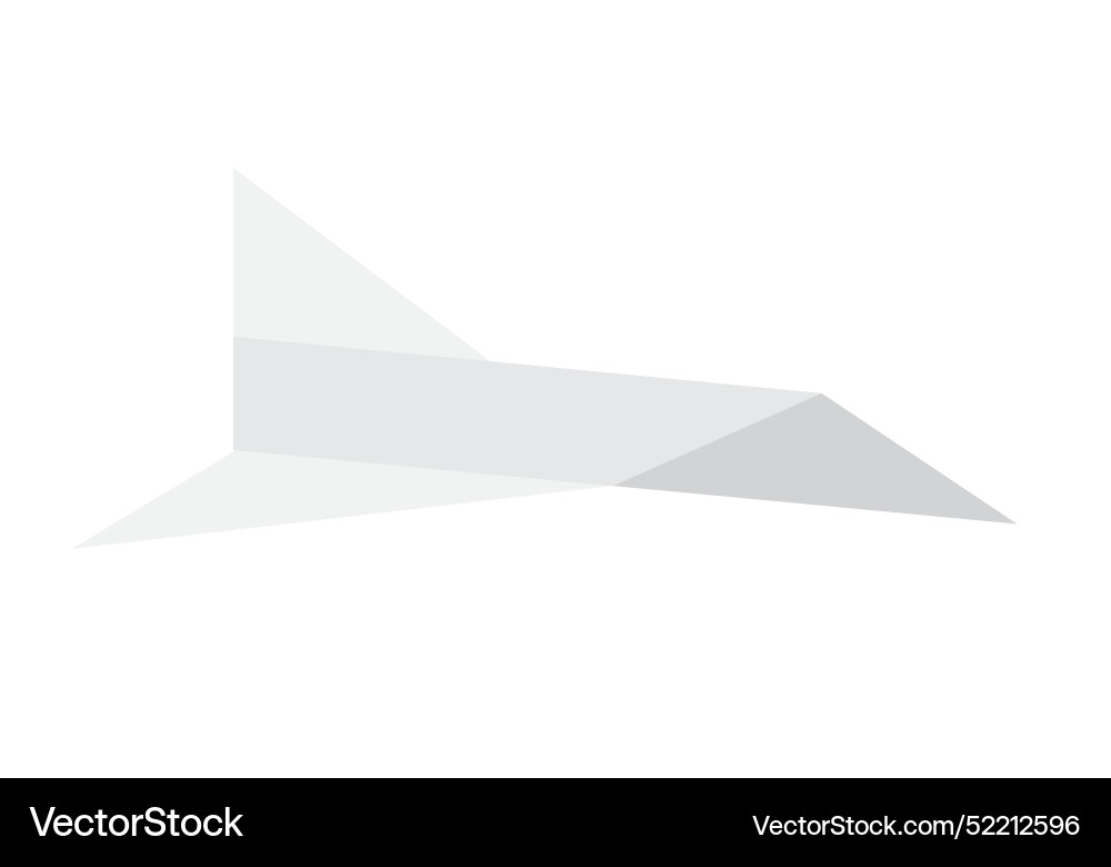 Paper craft plane flying in air cute email Vector Image