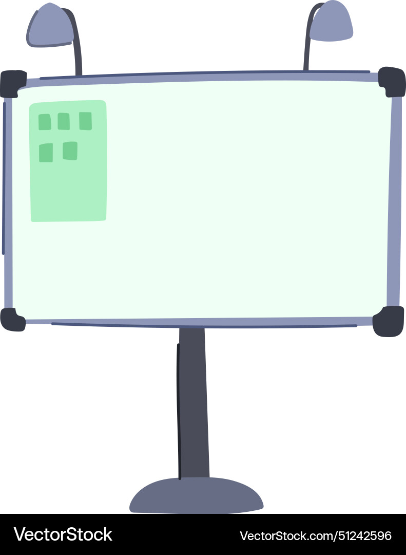 Projector electronic whiteboard cartoon Royalty Free Vector
