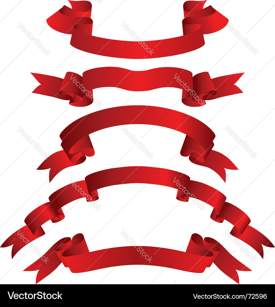 Ribbon set Royalty Free Vector Image - VectorStock