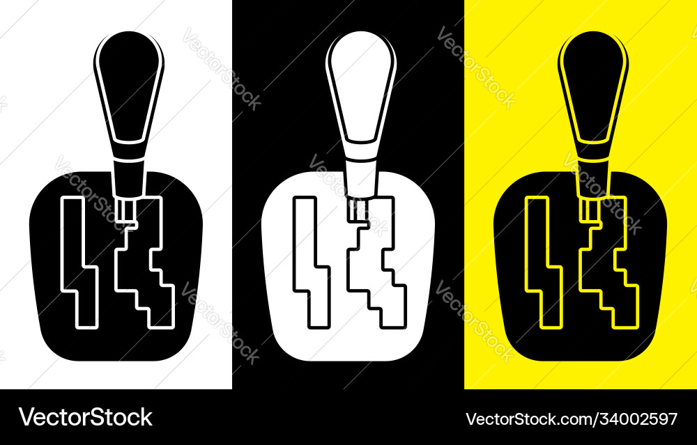 Automatic Gear Shift Lever Royalty Free Vector Image