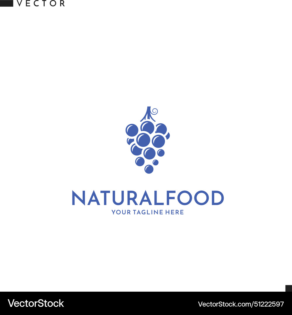 Blue grape logo Royalty Free Vector Image - VectorStock