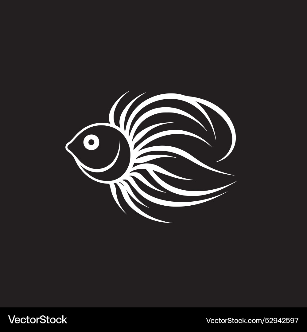 Fish - black and white Royalty Free Vector Image