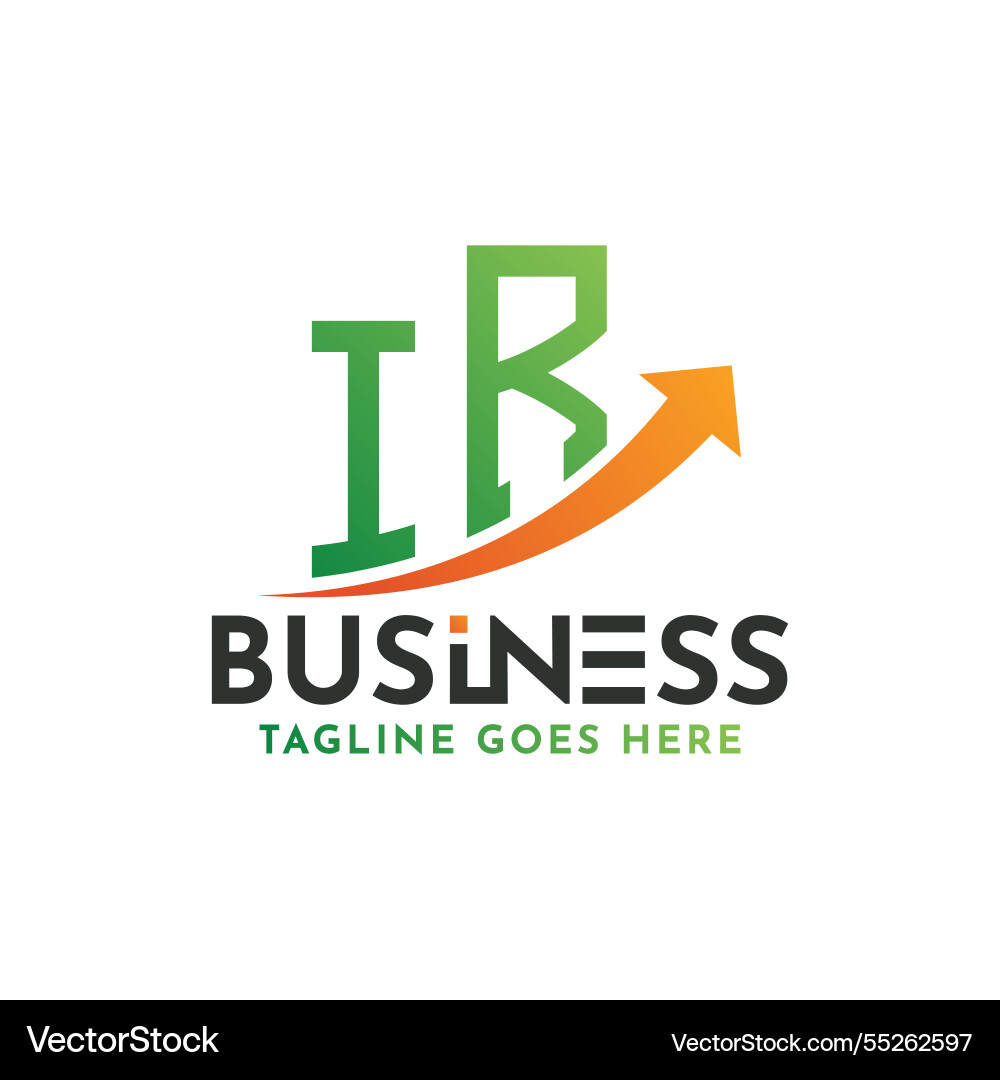 Ir finance logo letter business success Royalty Free Vector