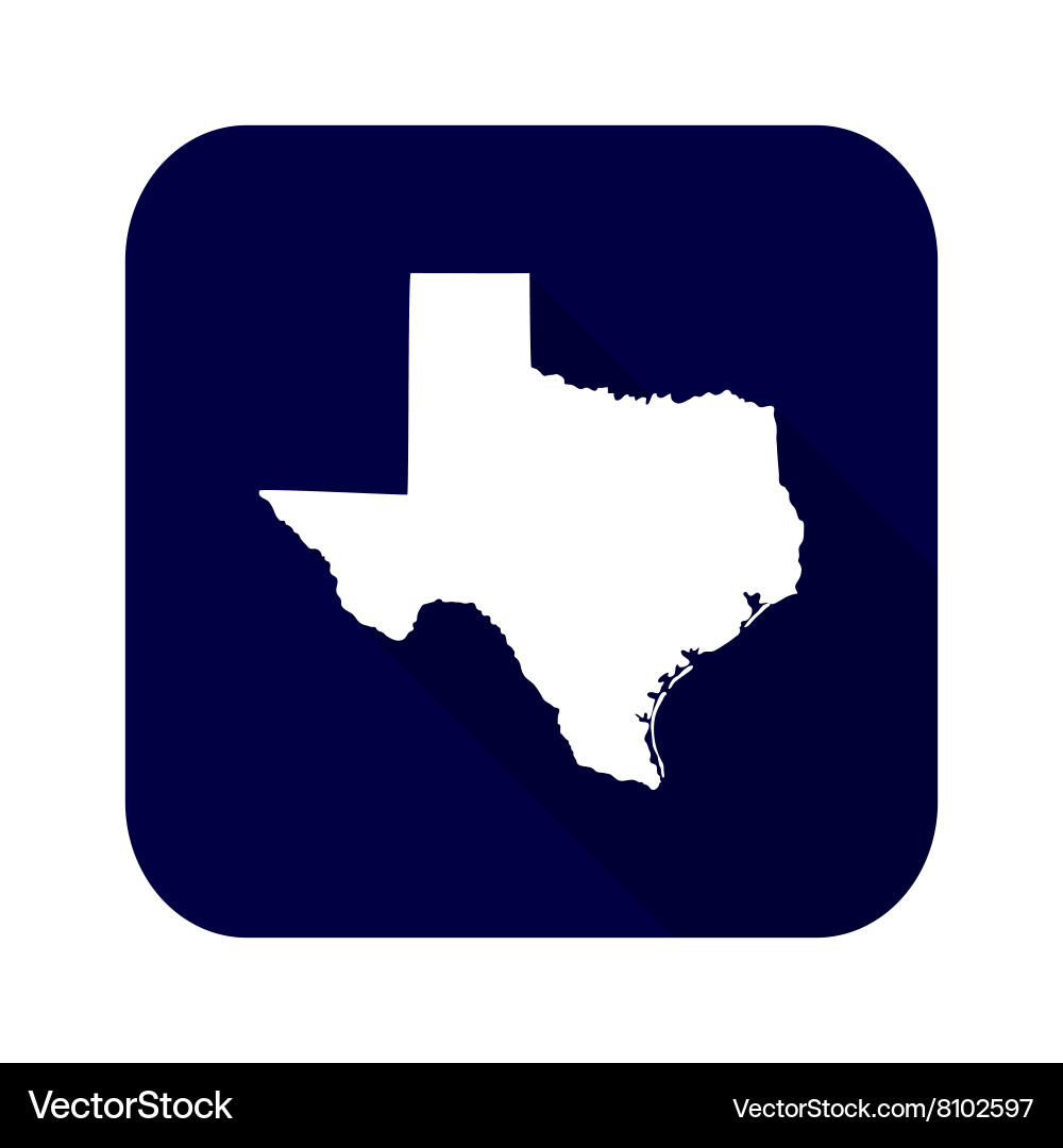 Map of the us state texas Royalty Free Vector Image