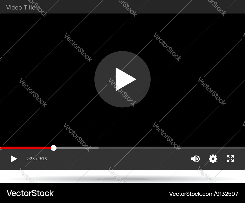Video player Royalty Free Vector Image - VectorStock