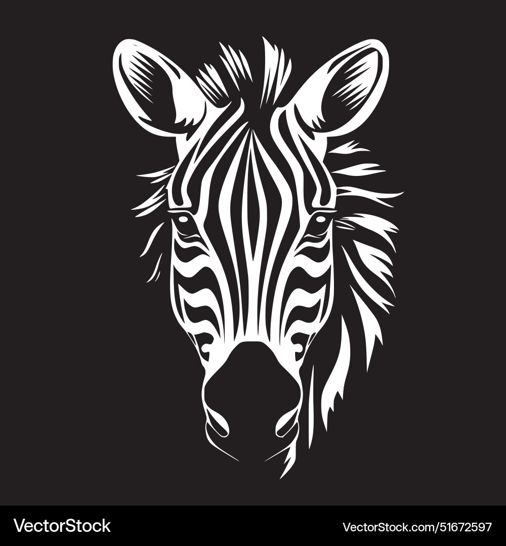 Zebra - minimalist and simple silhouette Vector Image