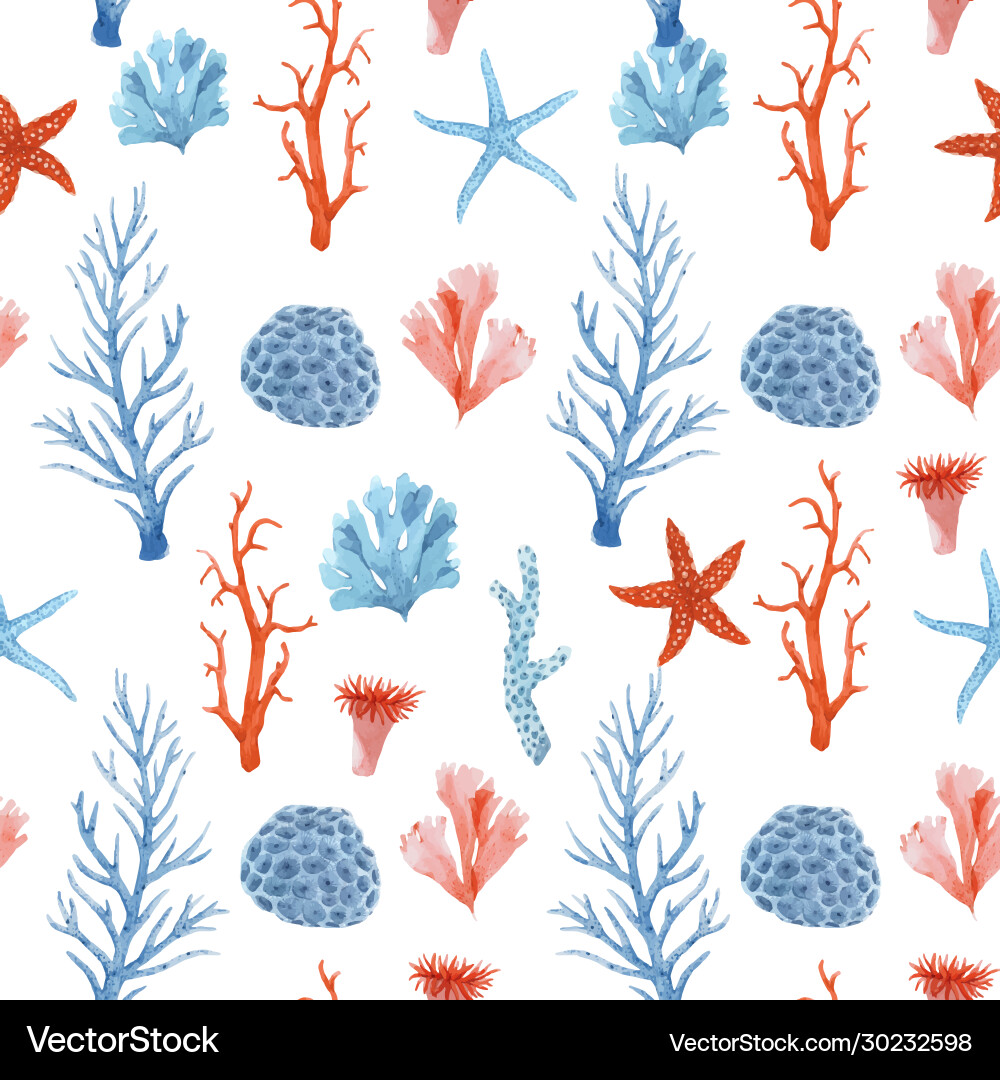 Beautiful seamless pattern with underwater Vector Image