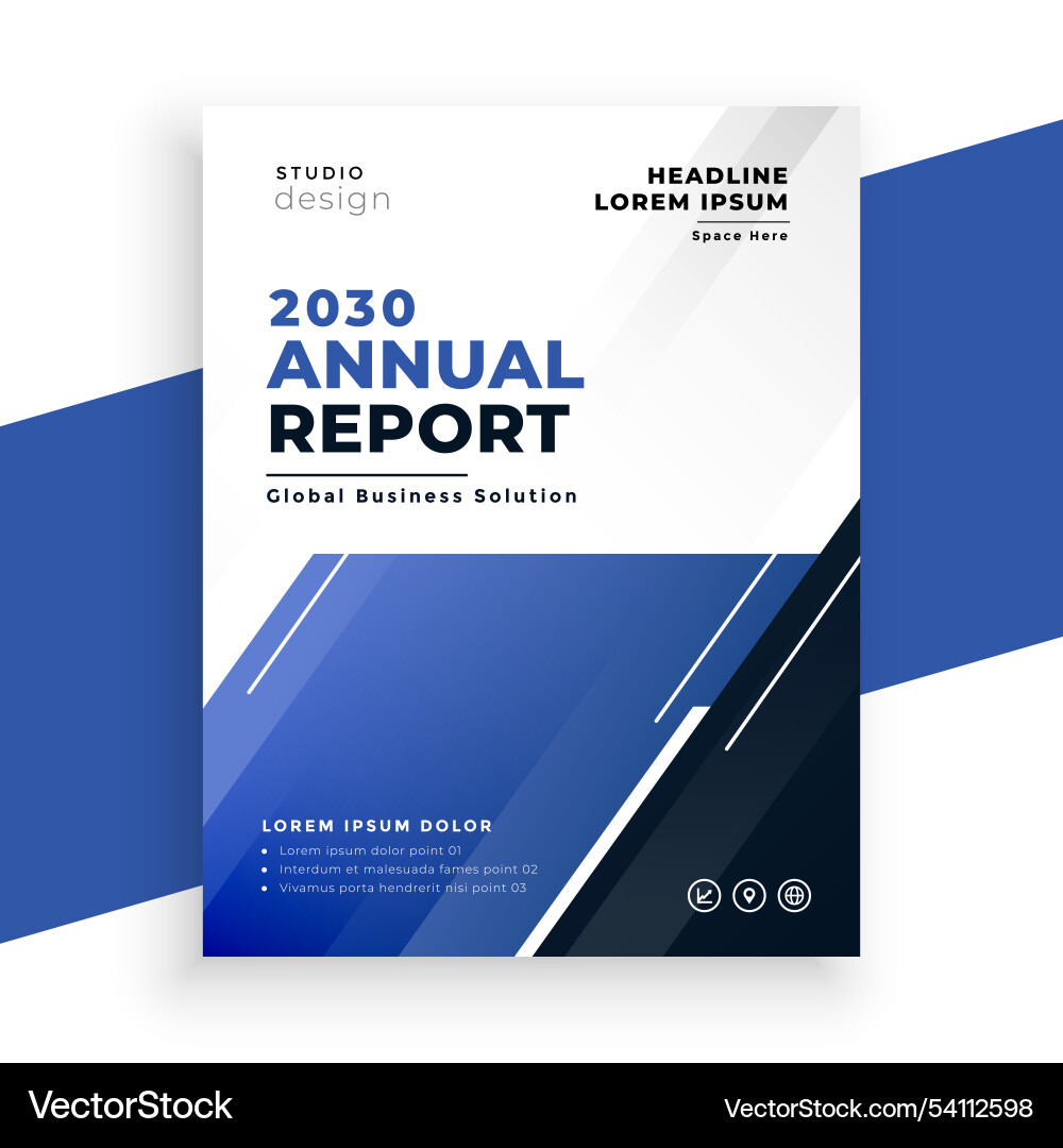 Business annual report magazine layout for data Vector Image