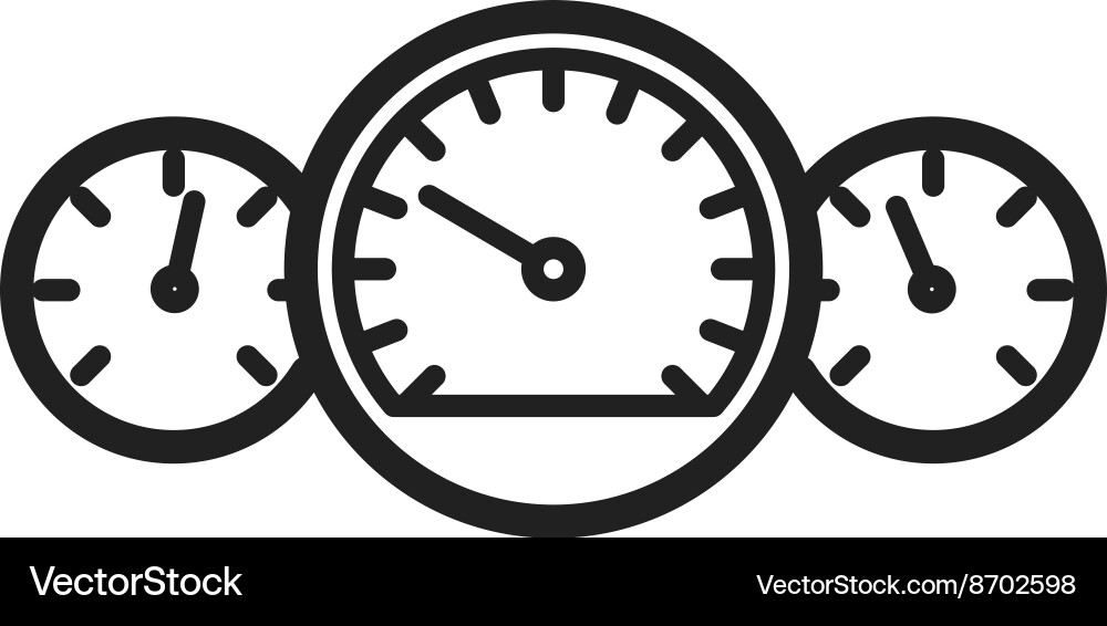 Car meters Royalty Free Vector Image - VectorStock