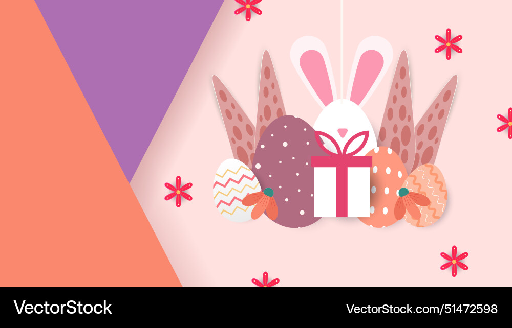 Colorful colourful happy easter background Vector Image